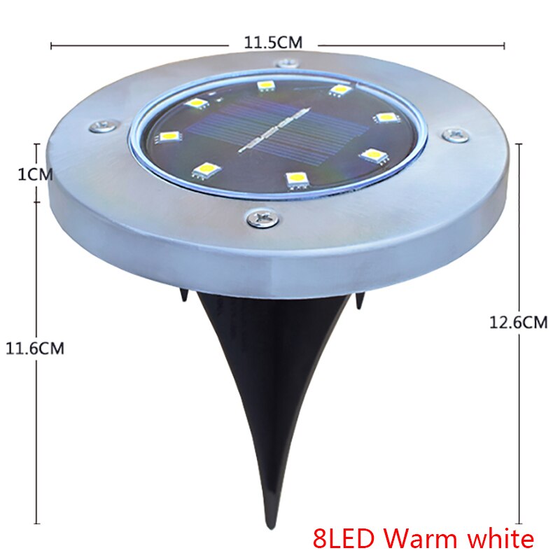Waterdichte Solar Power Grond Begraven Verlichting... – Grandado