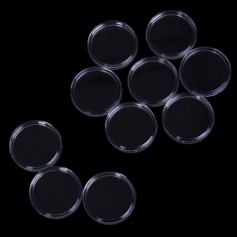 10pcs Clear 33mm Small Round Transparent Plastic C... – Grandado