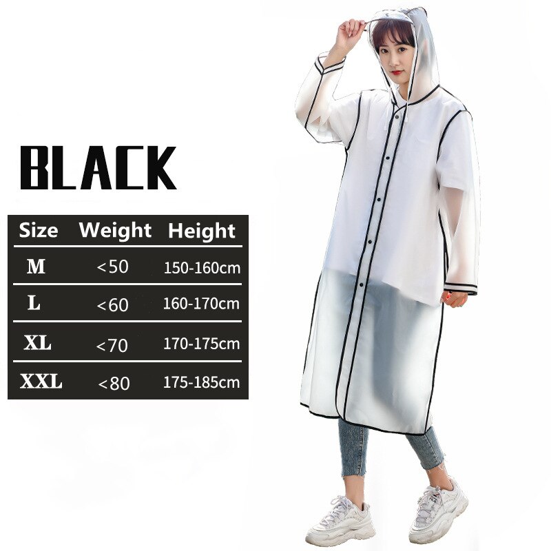 Man Raincoat Transparent Waterproof Ladies Rain Co... – Grandado