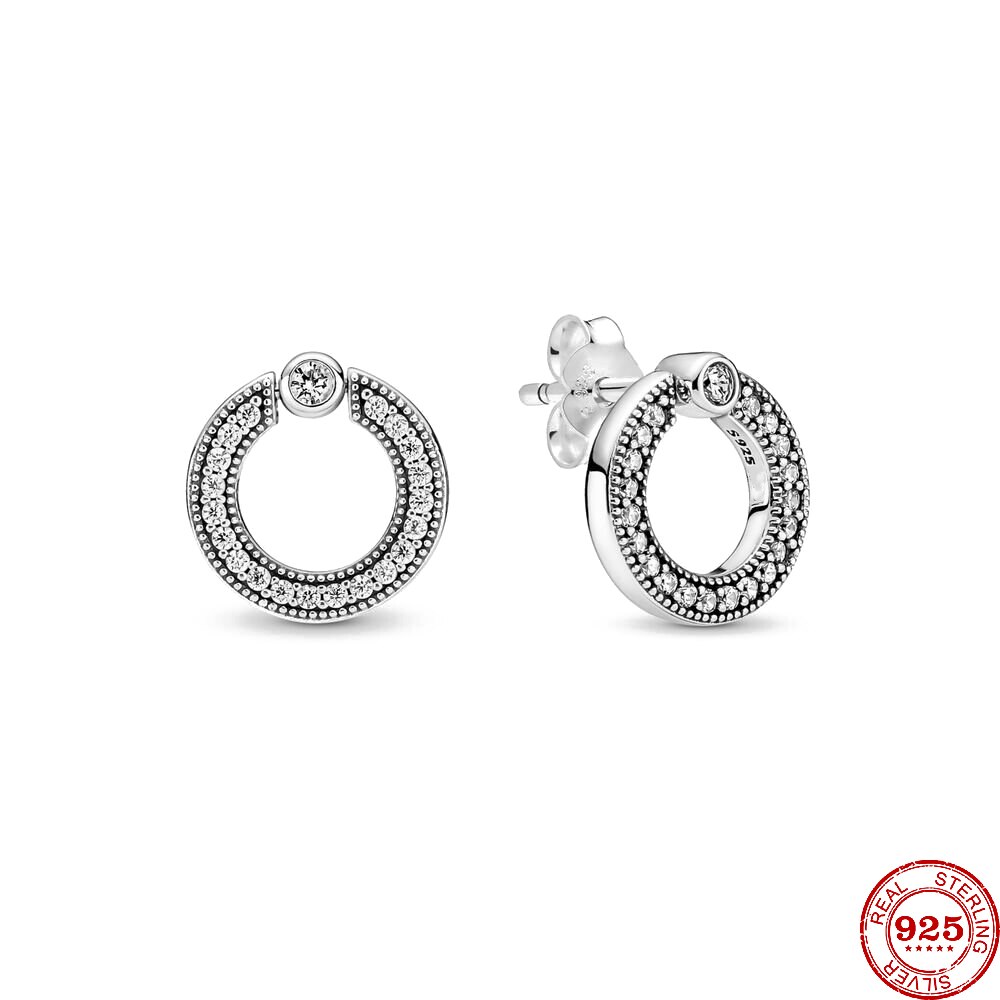 925 Sterling Silver Ear stude & Earrings Pavé ... – Grandado