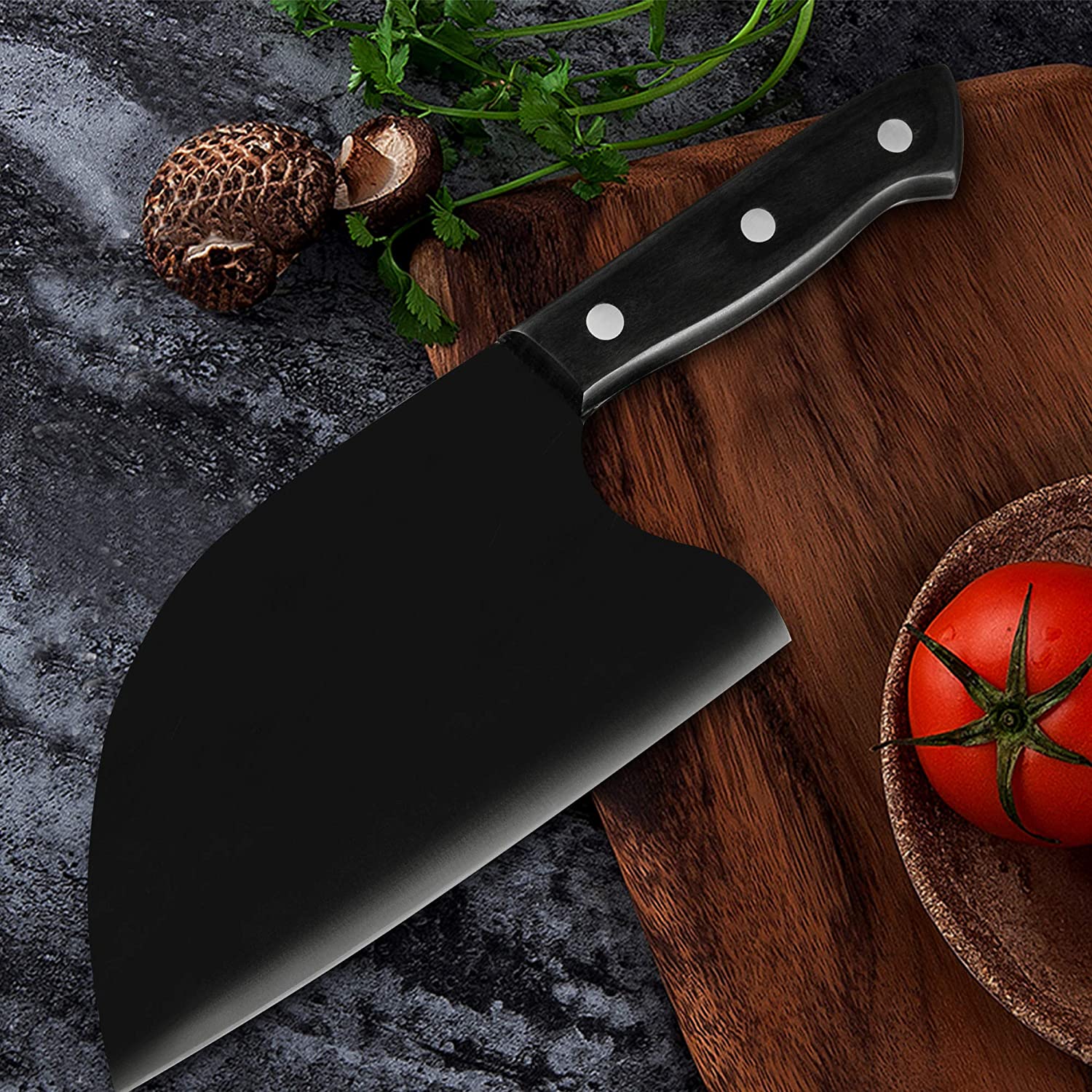 XYj Stainless Steel Serbian Chef Knife 7 inch Full... – Grandado