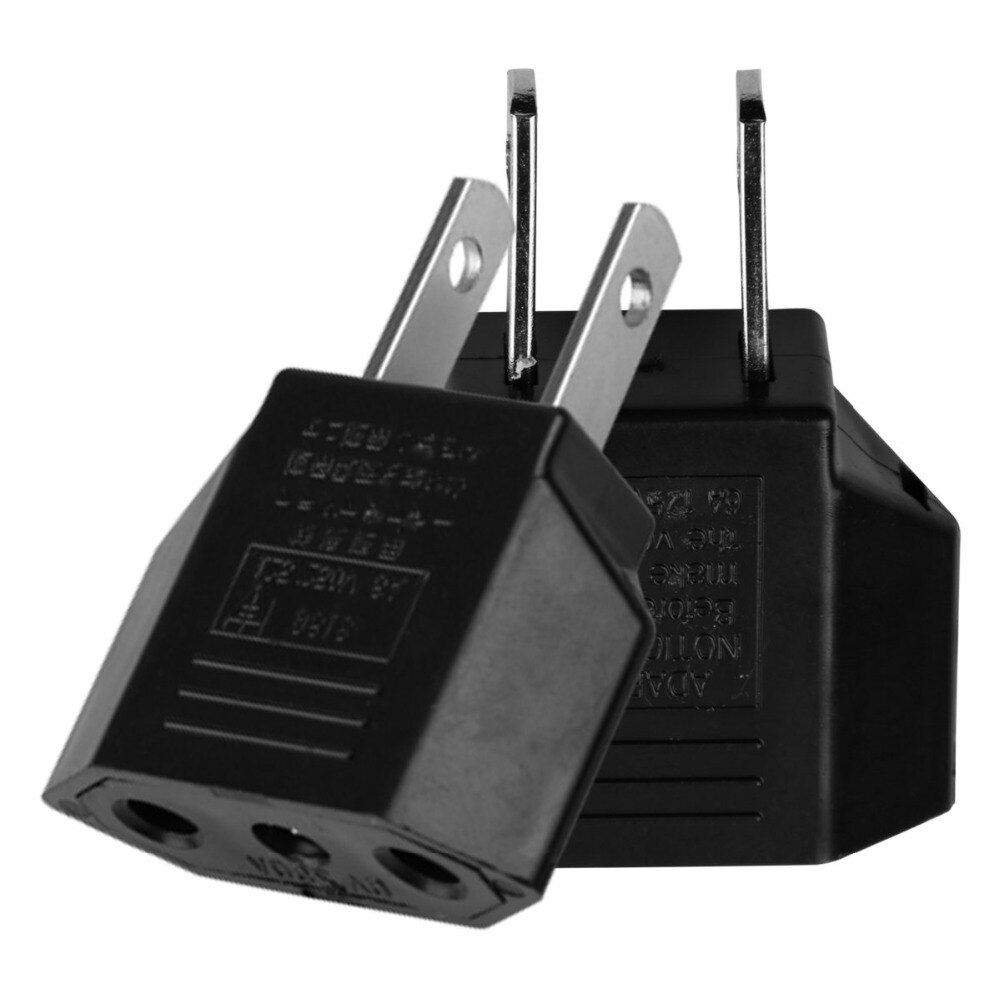 5 stk universal europæisk euro eu til os usa stik ... – Grandado