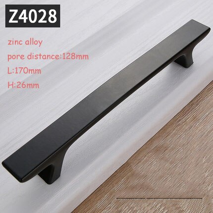 Drawer Handle Modern Minimalist Matte Black Wardro... – Vicedeal