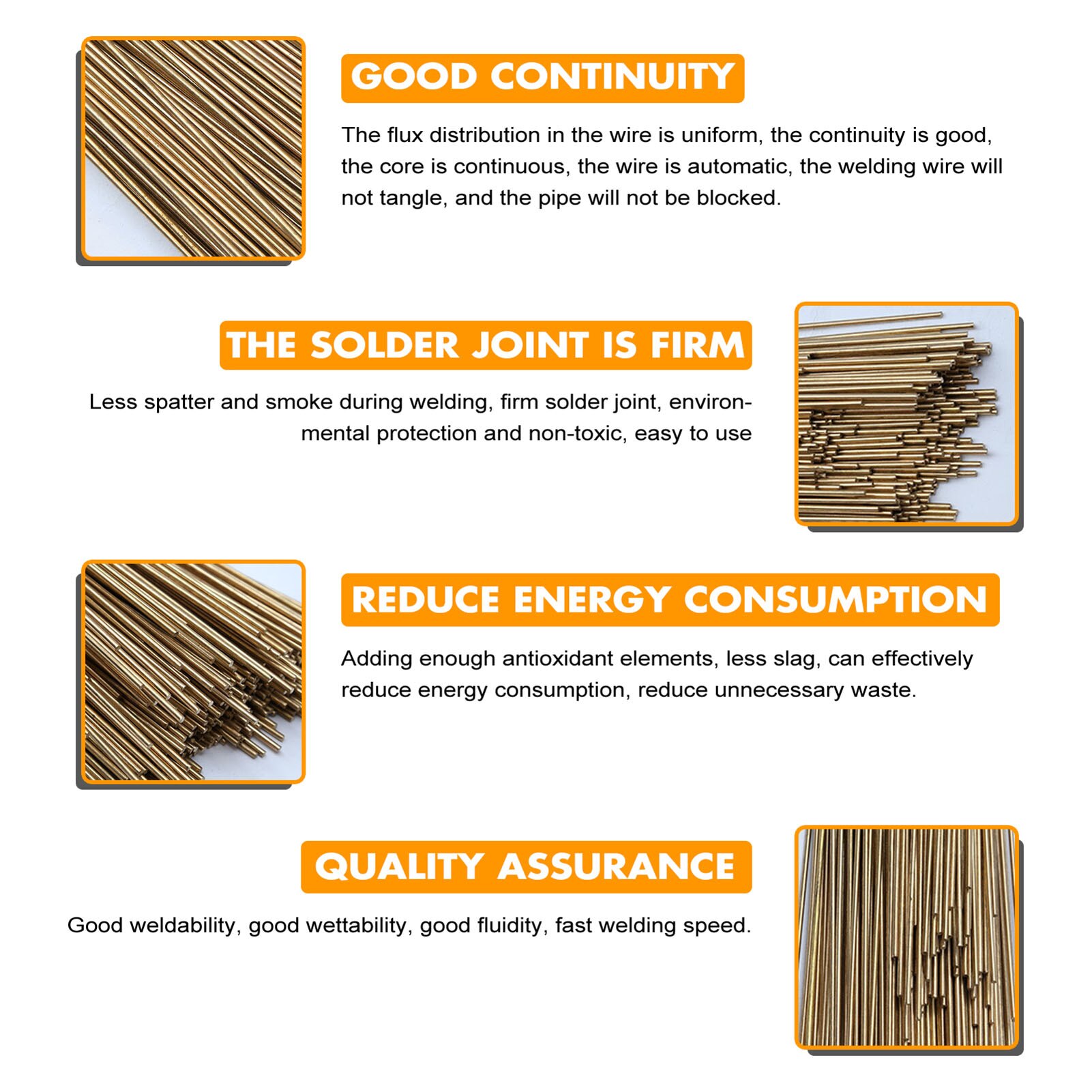 10/20PCS Brass Welding Brazing Rods For Air Condit... – Grandado