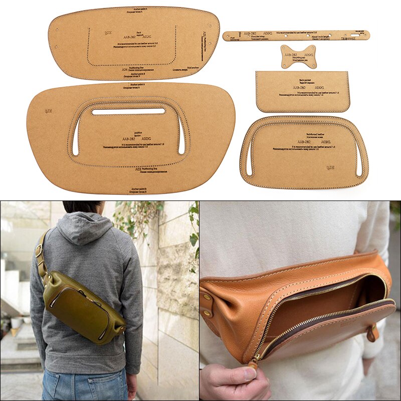 1Set DIY Kraft Paper Template Chest Bag Shoulder B... – Vicedeal