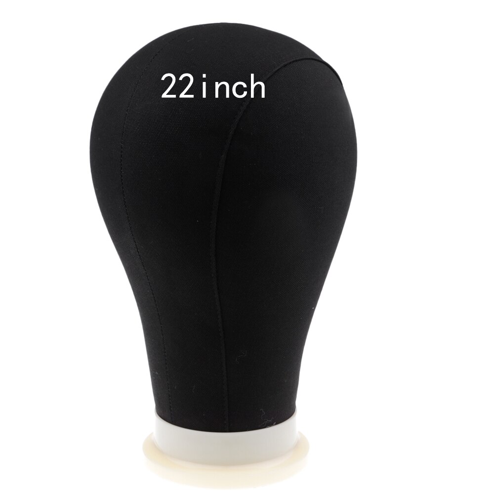 Black Wig Stand Canvas Block Doll Head Training Ma... – Grandado