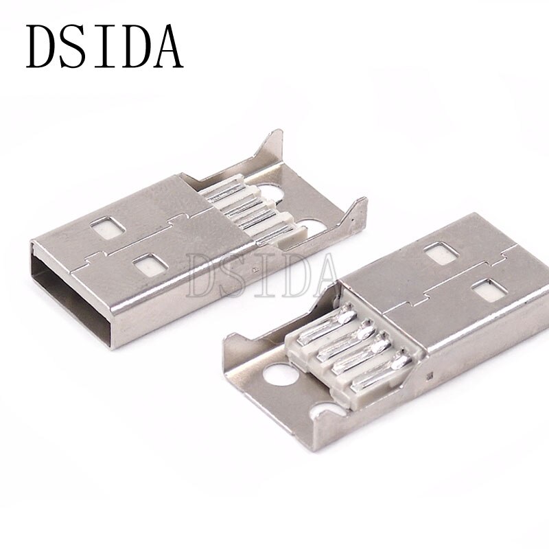 IMC 5pcs Type A Male USB 4 Pin Plug Socket Connect... – Grandado