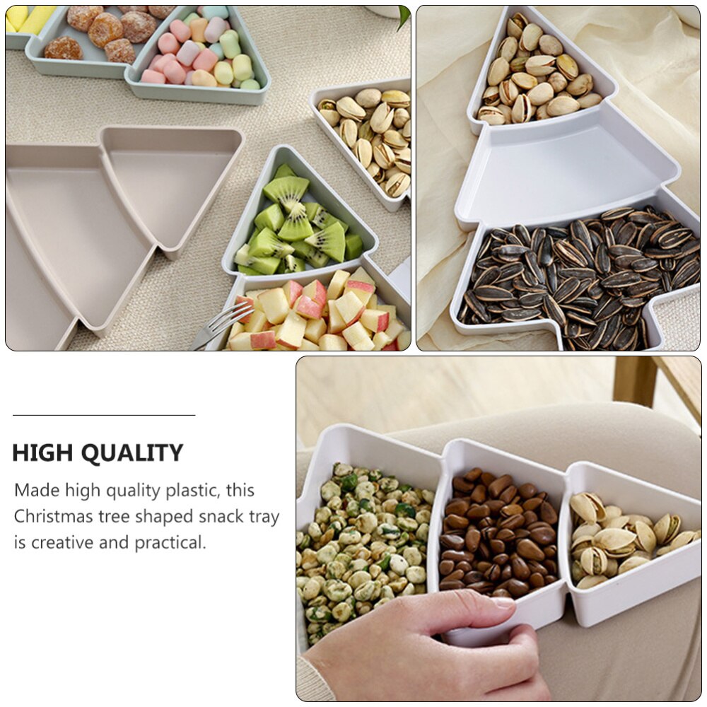 2pcs Christmas Tree Shape Dish Trays Candy Snacks ... – Grandado