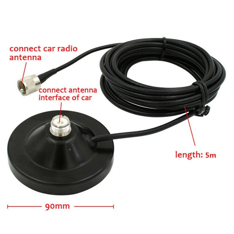 Mobile Car Antenna Magnetic Roof Mount Base 5M 16.... – Grandado