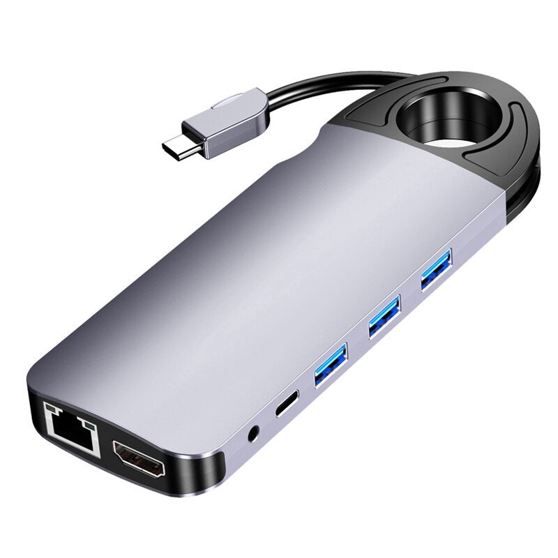 10 En 1 USB HUB para USB tipo C a HDMI/VGA/RJ45 Th... – Grandado