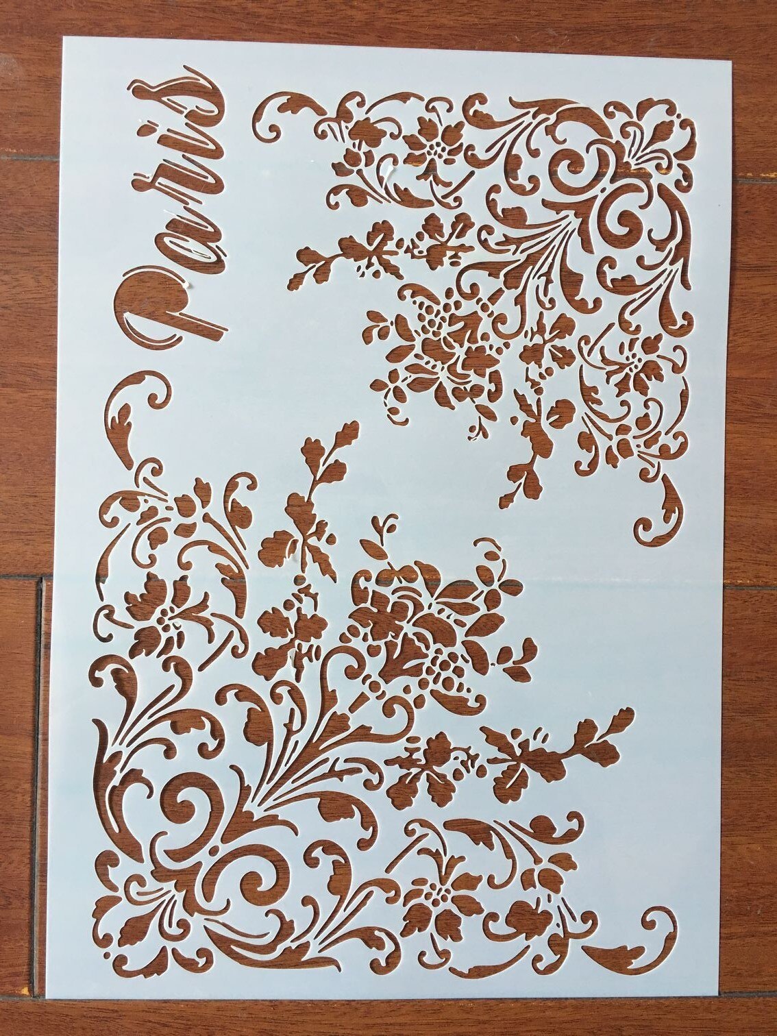 A4 29 * 21cm Diagonal Floral DIY Stencils Wall Pai... – Vicedeal