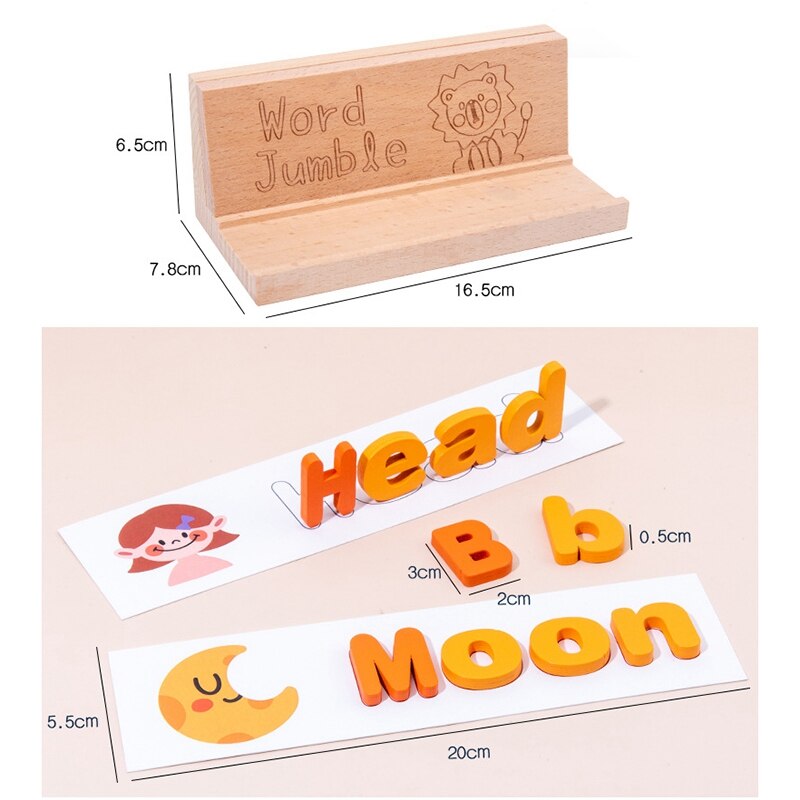 Wooden English Alphabet Letter Learning Cards Set ... – Grandado