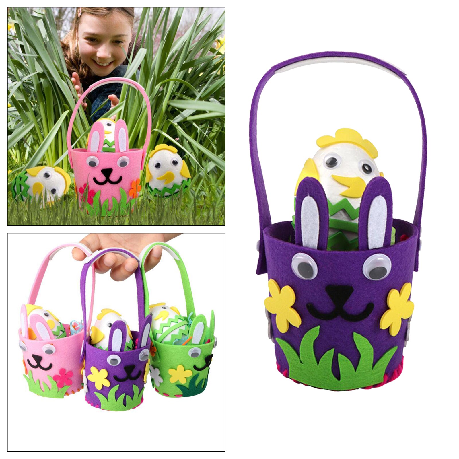 Easter Bunny Baskets Bags, Easter Egg Hunt Bunny B... – Grandado