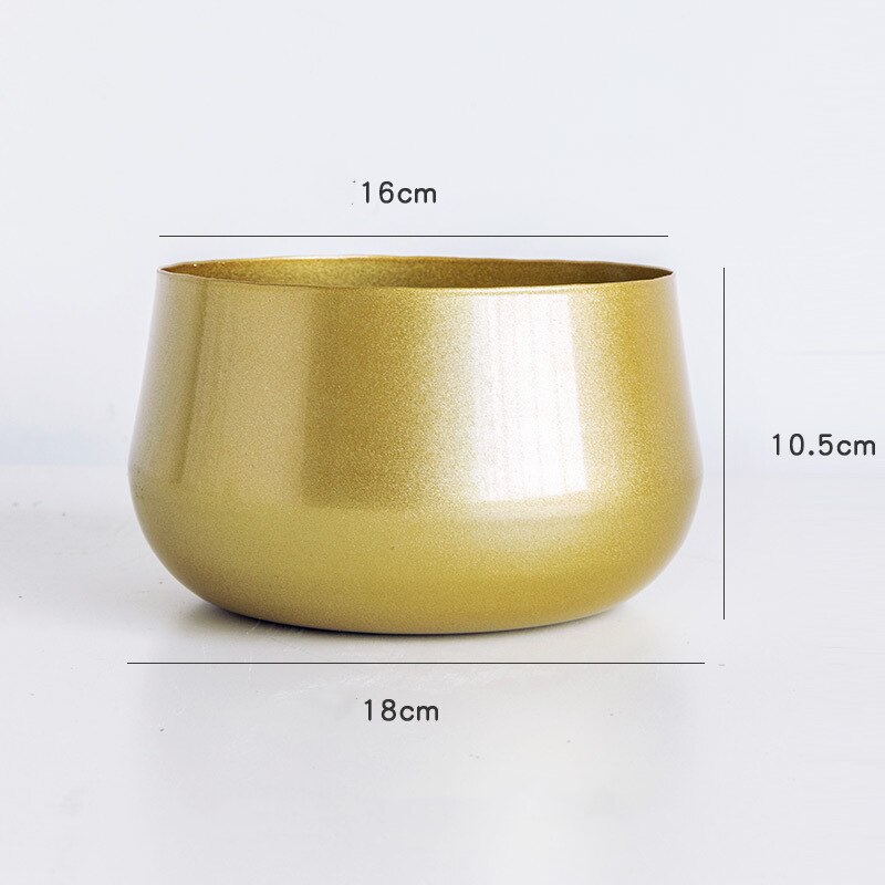 Golden Wrought Iron Flower Pot Nordic Style Metal ... – Vicedeal