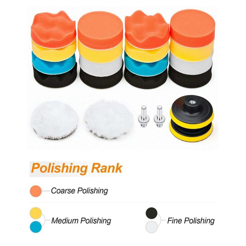 22Pcs Auto Polijsten Waxen Spons Wiel Polijsten Di... – Grandado