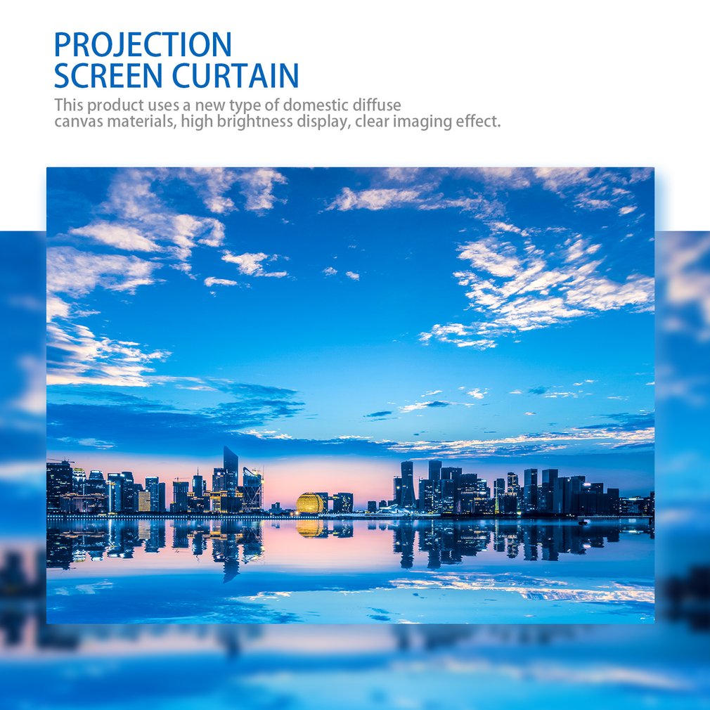 4:3 Projection Screen Curtain 40/50/60/72/84/92/10... – Grandado
