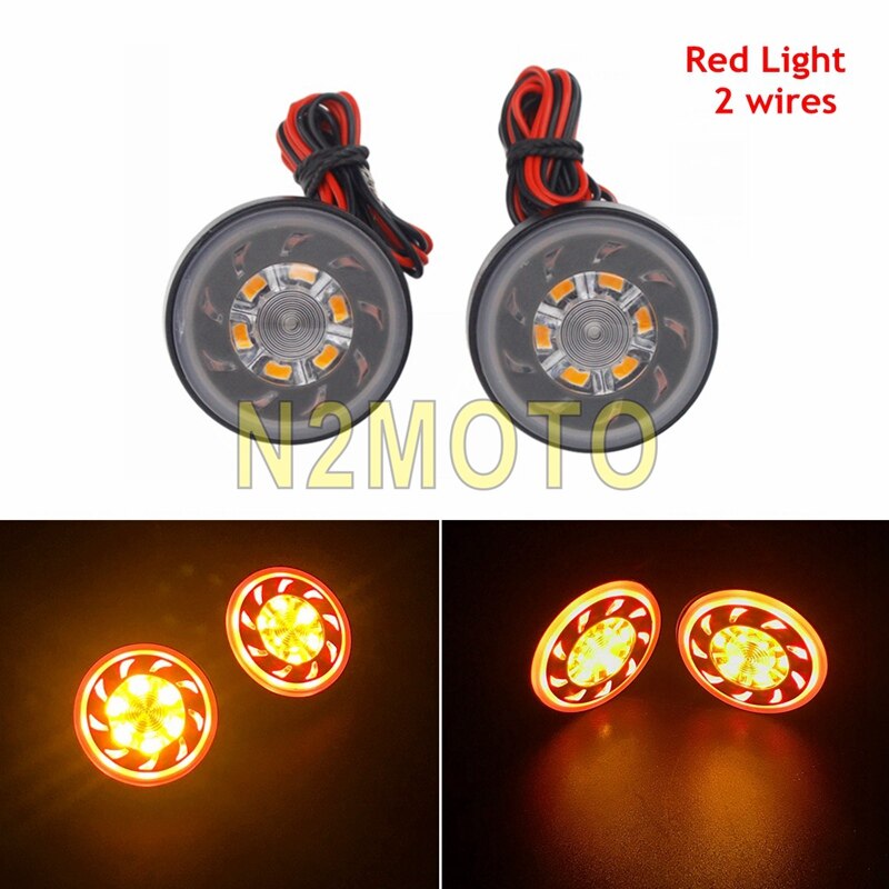 2 wires LED Round Motorcycle Stop Brake Light Univ... – Grandado