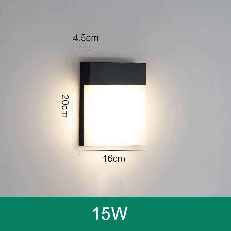 Modern Waterproof outdoor 15W LED wall lamp IP65 A... – Vicedeal