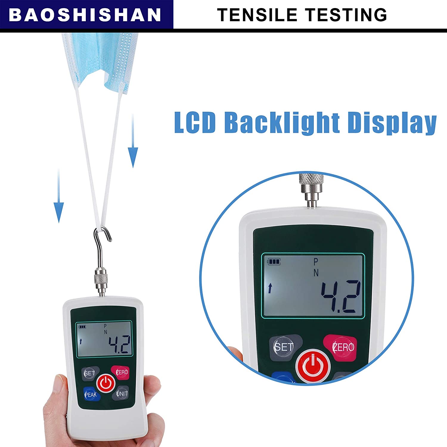 Digital Push Pull Force Gauge With Max Load Value ... – Grandado
