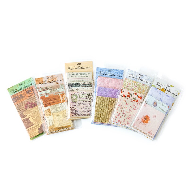 60 Sheets Retro Flower Texture Material Light Pape... – Vicedeal