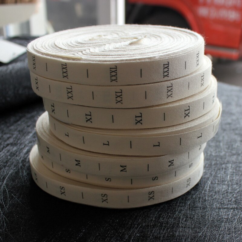 500pcs/roll Beige Cotton Size Labels Washable Soft... – Grandado