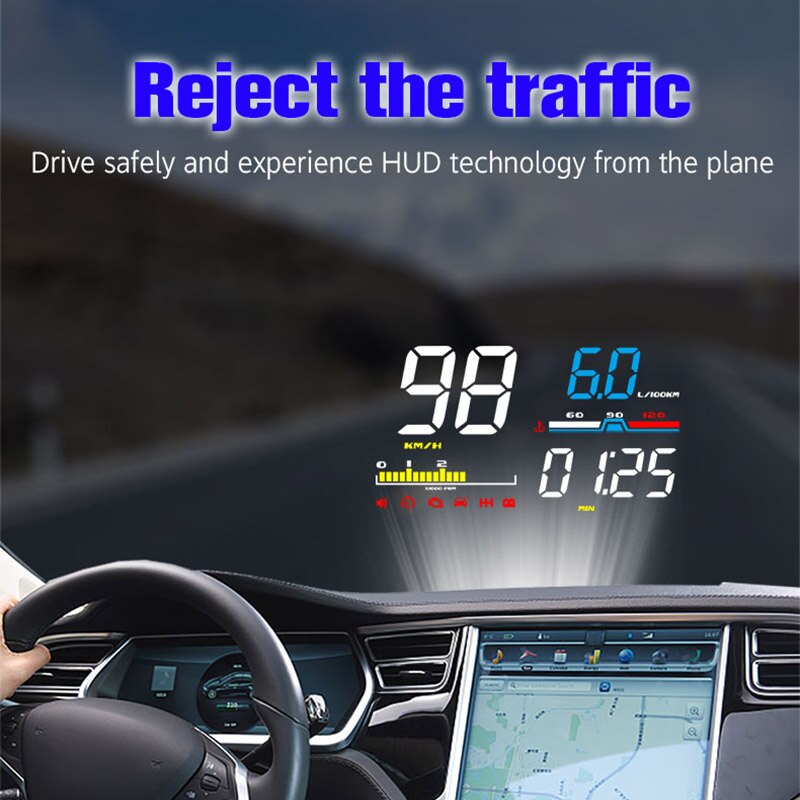 D5000 HUD Car Head Up Display OBD2 Diagnostic Tool... – Grandado