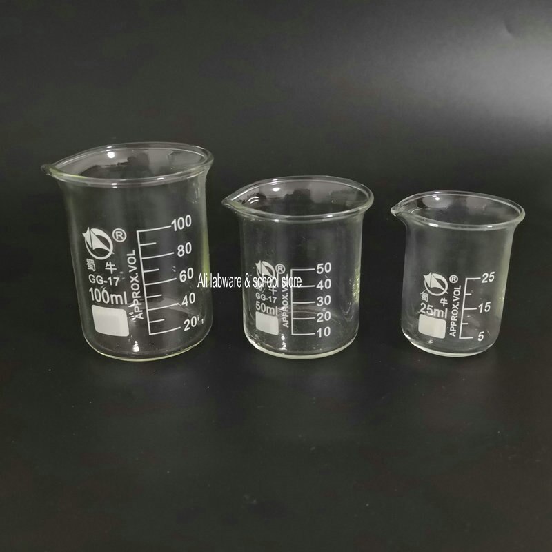 5pcs/set 25ml/50ml/100ml/250ml/500ml Glass Beaker ... – Grandado