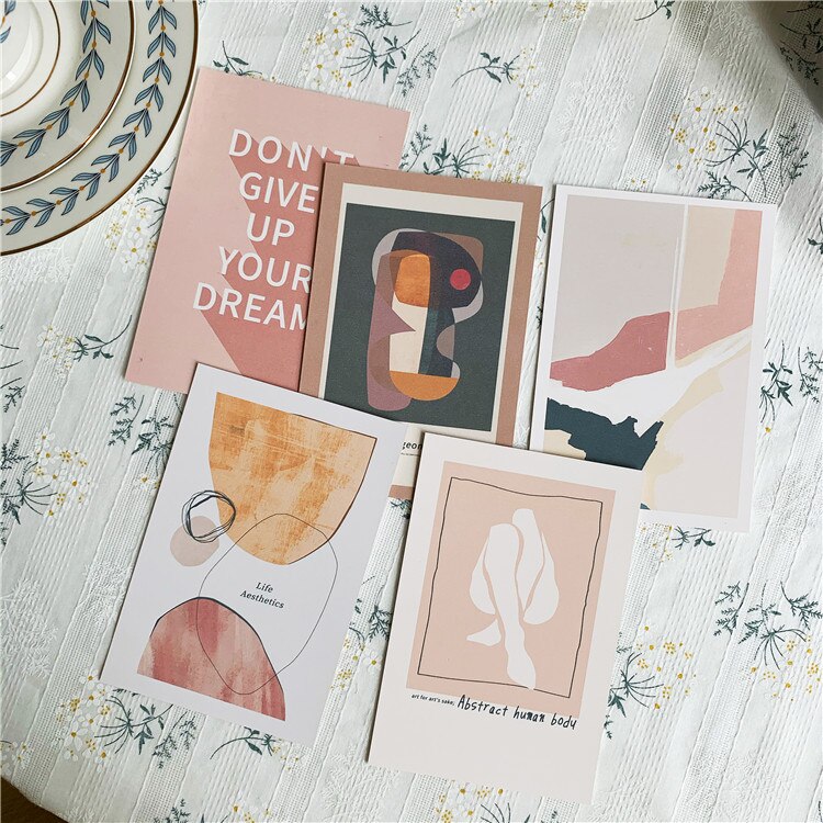 Retro Art Abstract Cards Illustration Small Poster... – Grandado