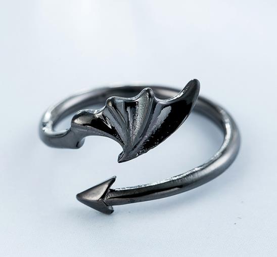 Bohemian Big Real Silver Color Wing Rings for Wome... – Grandado