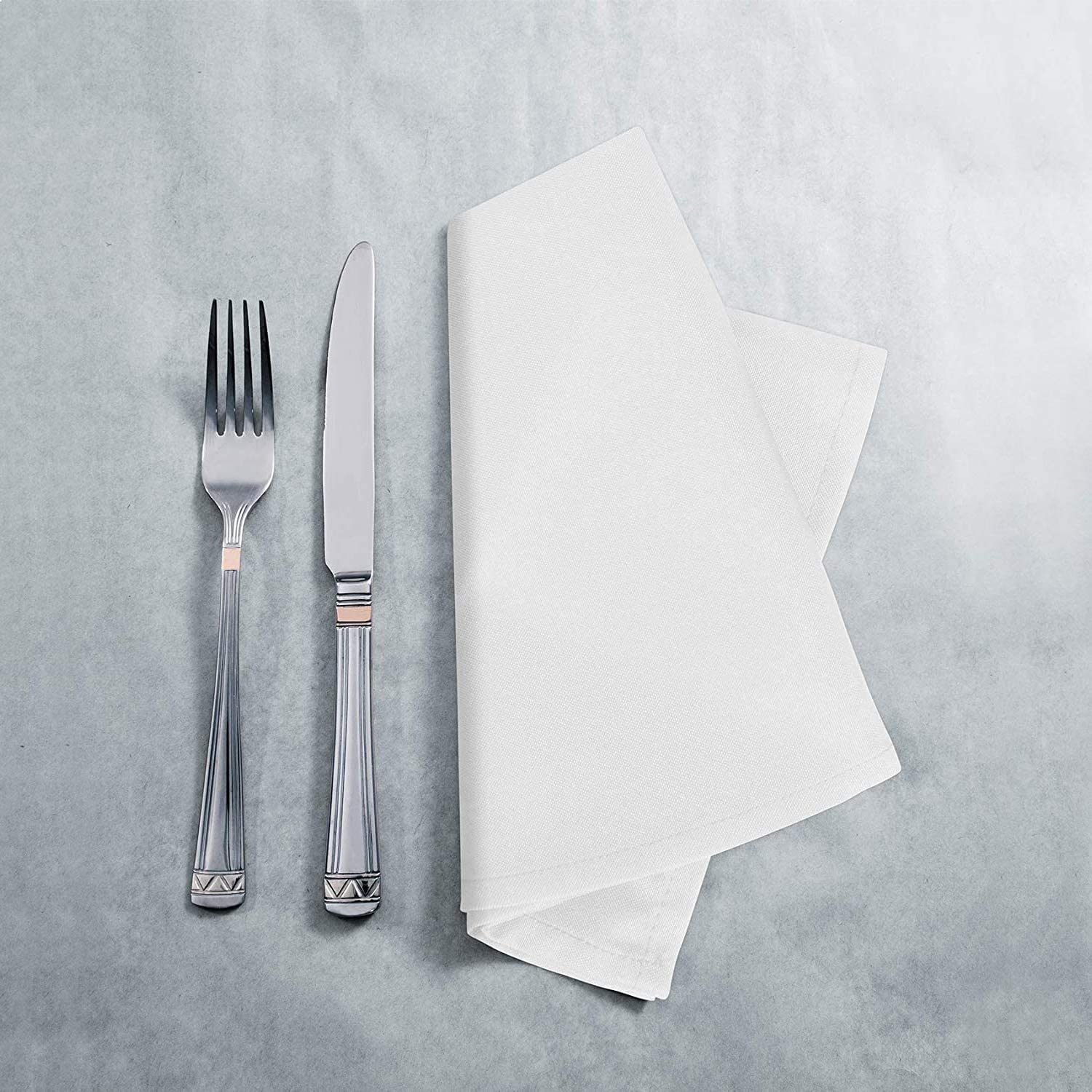 12PC COTTON RESTAURANT DINNER CLOTH LINEN WHITE 50... – Grandado