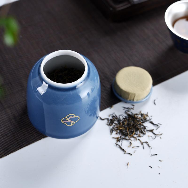 Blue Chinese Tea Caddies Blue Color Ceramic Tea Bo... – Vicedeal