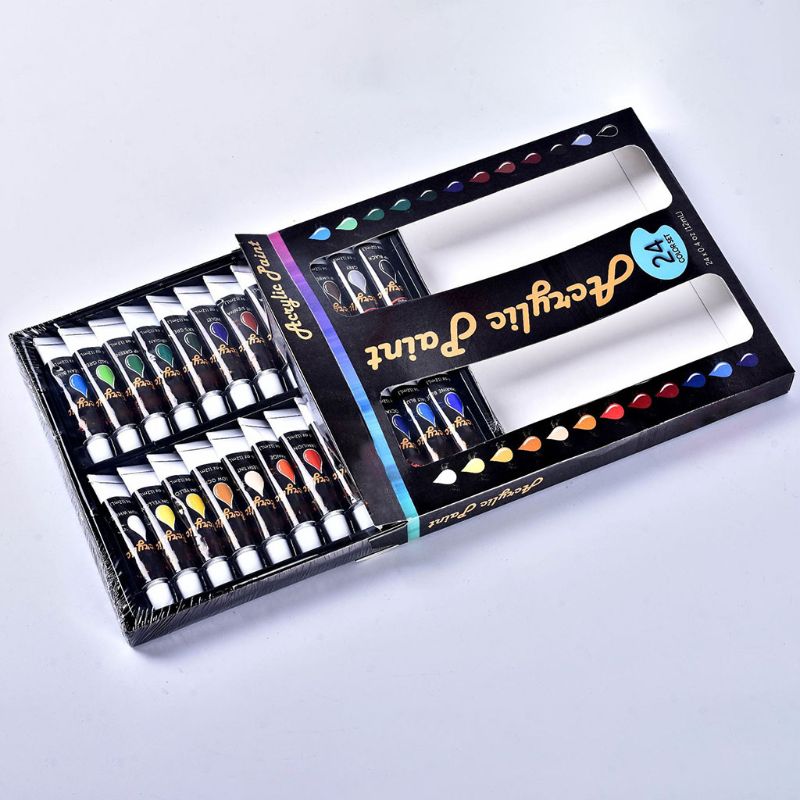 12ml 24 Colors Acrylic Paint Set Draw Painting Pig... – Grandado