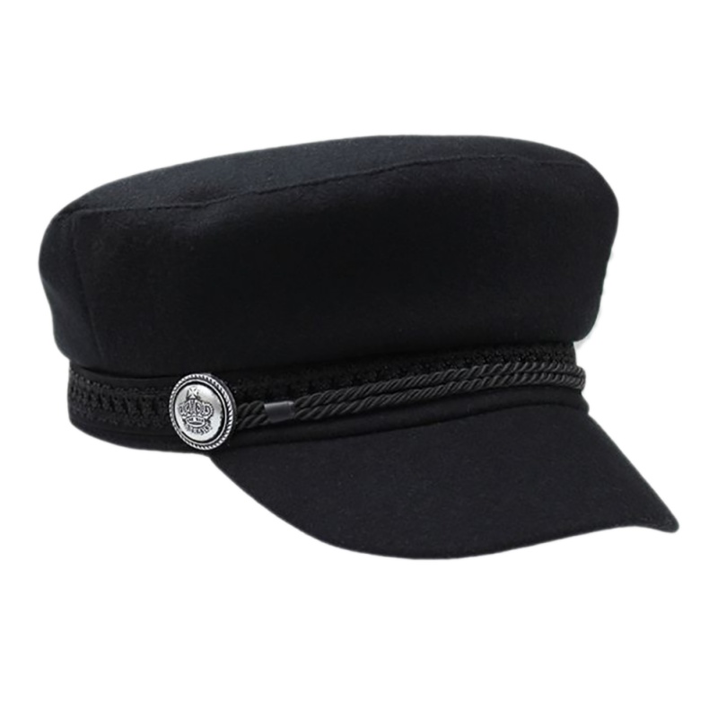 Women Menhats octagonal caps wool button travel wa... – Grandado
