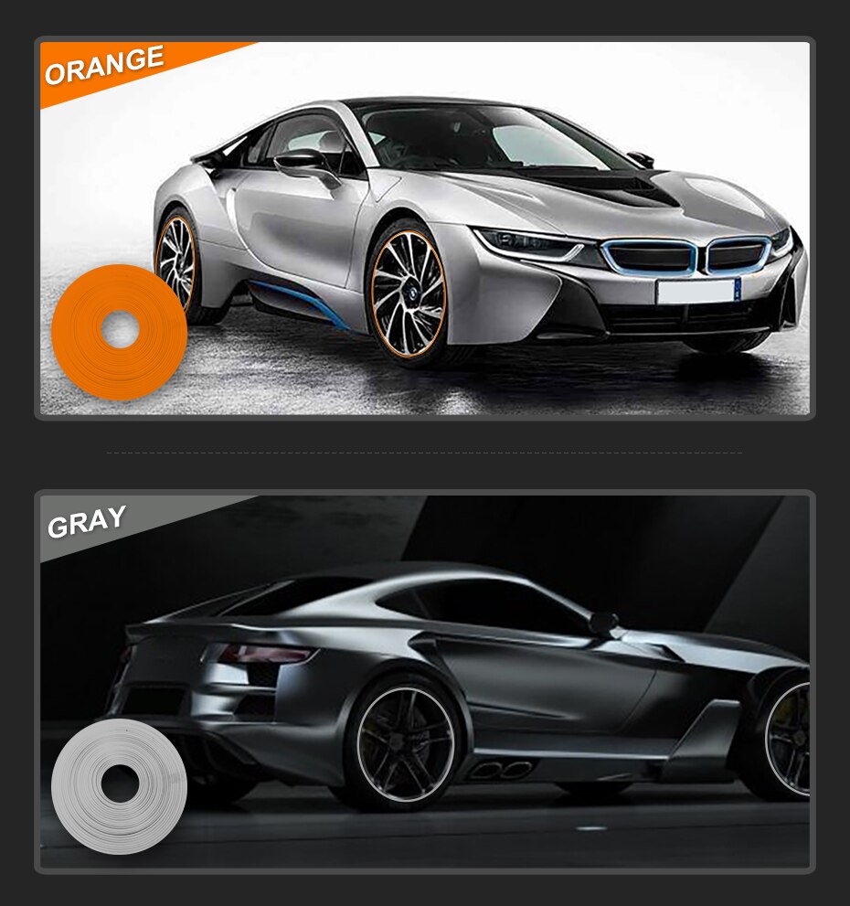 8M Roll Zwart VELG PROTECTOR BAND Rand GUARD LINE ... – Vicedeal