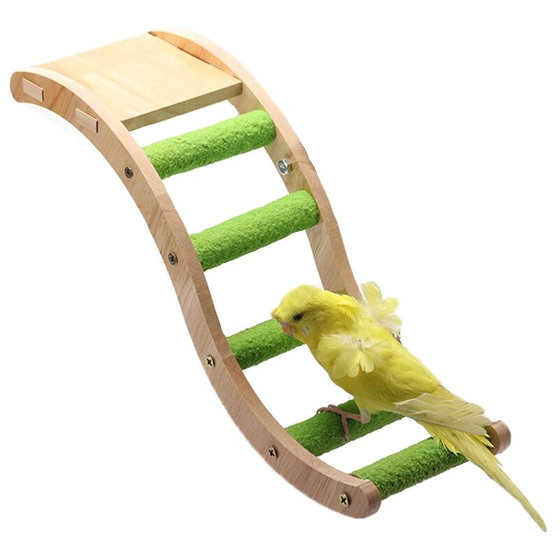 Wooden Ladder Pet Parrots Climbing Bridge Bird Per... – Vicedeal