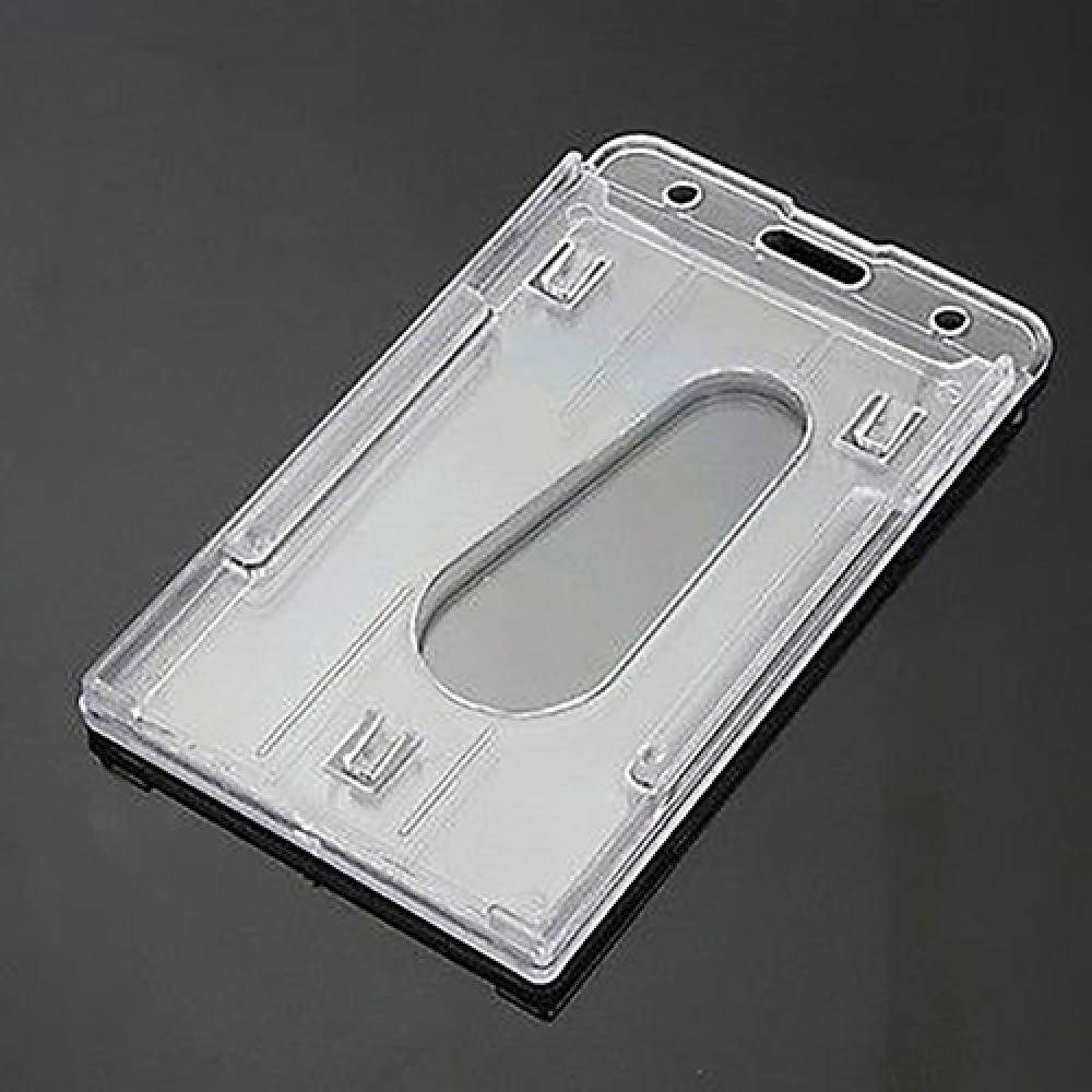 10x6cm Plastic Transparent Vertical Hard Double Si... – Grandado