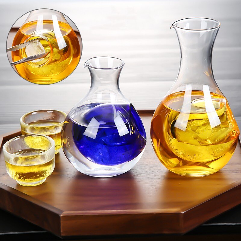 Japanse Clear Crystal Ice Jug Loodvrij Glas Wijn F... – Grandado