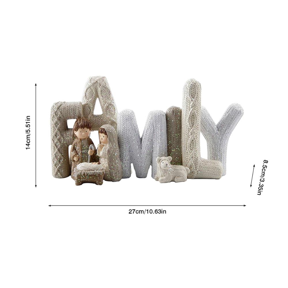 Nativity Scene Set Resin Holy Family Crafts Church... – Vicedeal