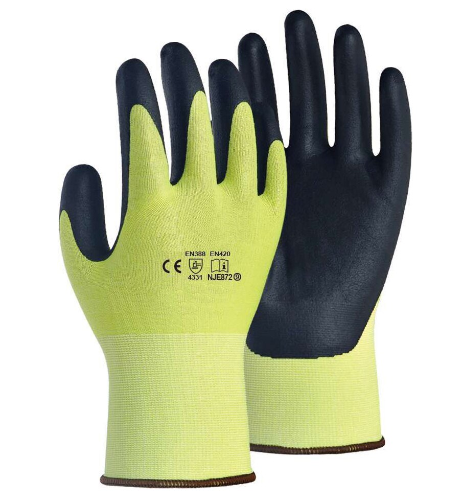 HPPE Foam Nirile High Visibility Safety Glove CE A... – Vicedeal