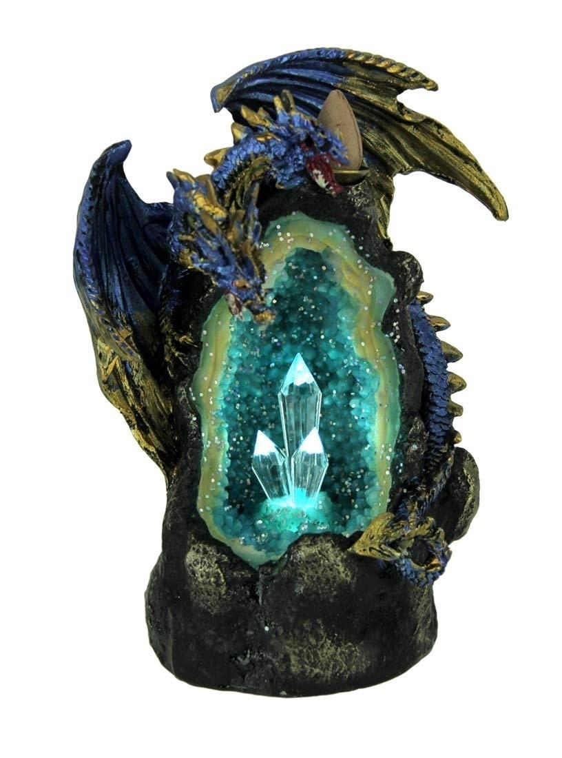 Resin LED Dragon BackFlow Incense Burner Dragon In... – Grandado