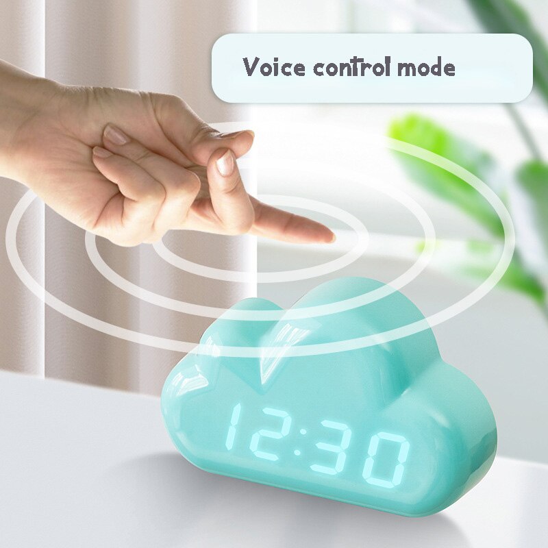 W&G Kawaii Clocks Clouds Alarm Clock Voice Con... – Grandado
