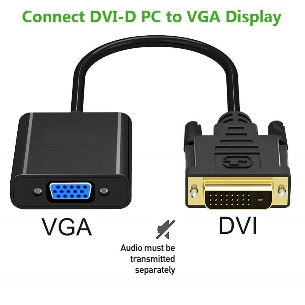 Full HD 1080P DVI-D a VGA adaptador 24 + 1 25Pin m... – Grandado