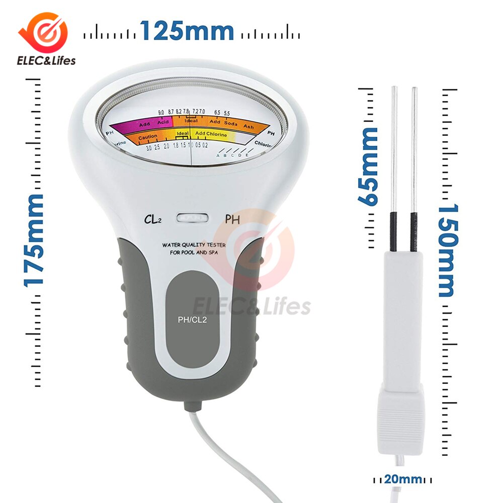 2 in 1 LCD Digital PH Meter & CL2 Chlorine Wat... – Vicedeal