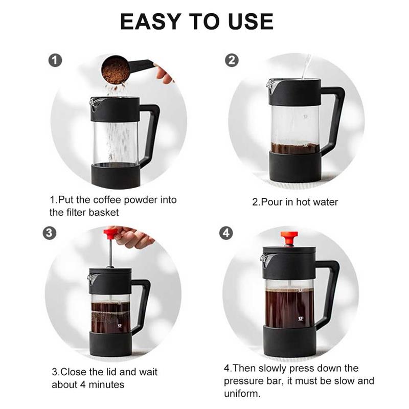 Stainless Steel Coffee Pot Hand Brewed Cafetiere P... – Grandado