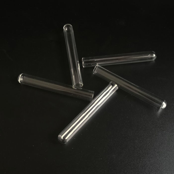 100pcs Transparent Clear 10x75mm Glass Test Tube R... – Grandado