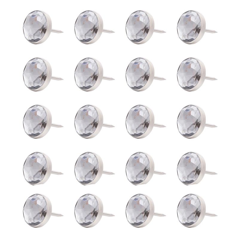 100pcs Diamond Crystal Upholstery Nails Buttons Ta... – Grandado