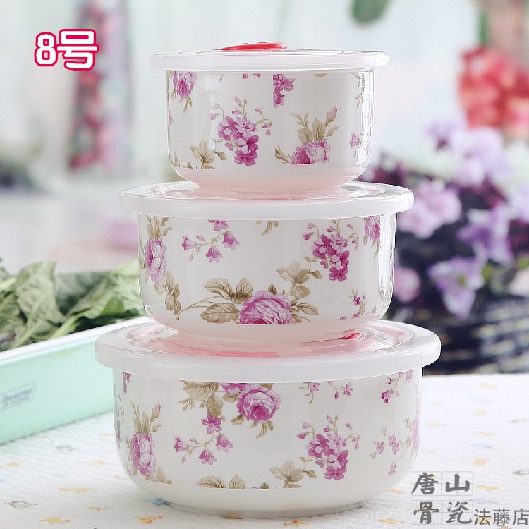 Three-piece set, fine bone china lunch box set jap... – Vicedeal