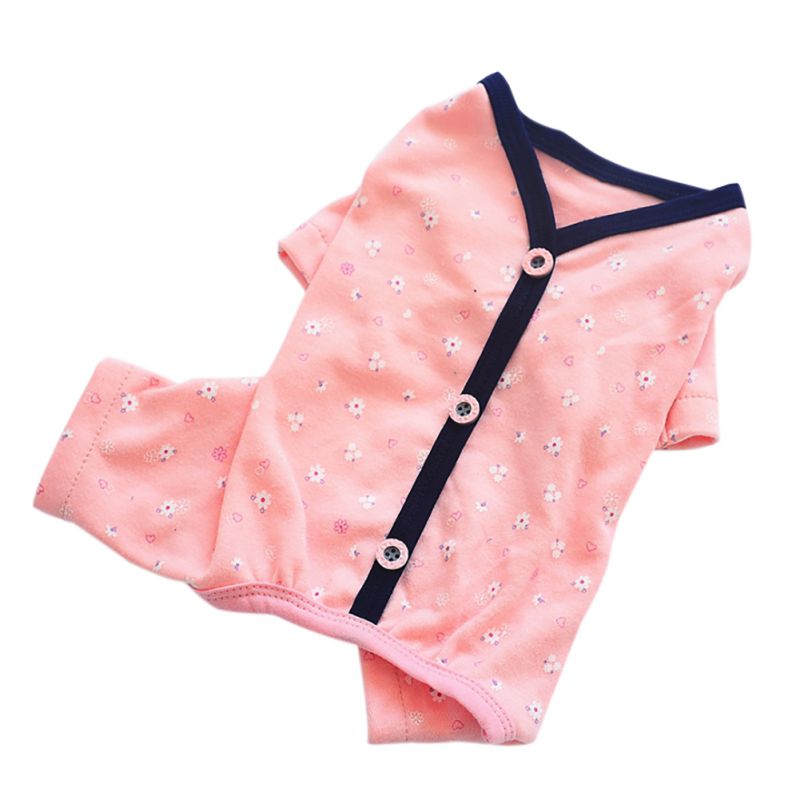 Dog Pajamas Pet Clothes Jumpsuit Cotton Pet Outfit... – Grandado