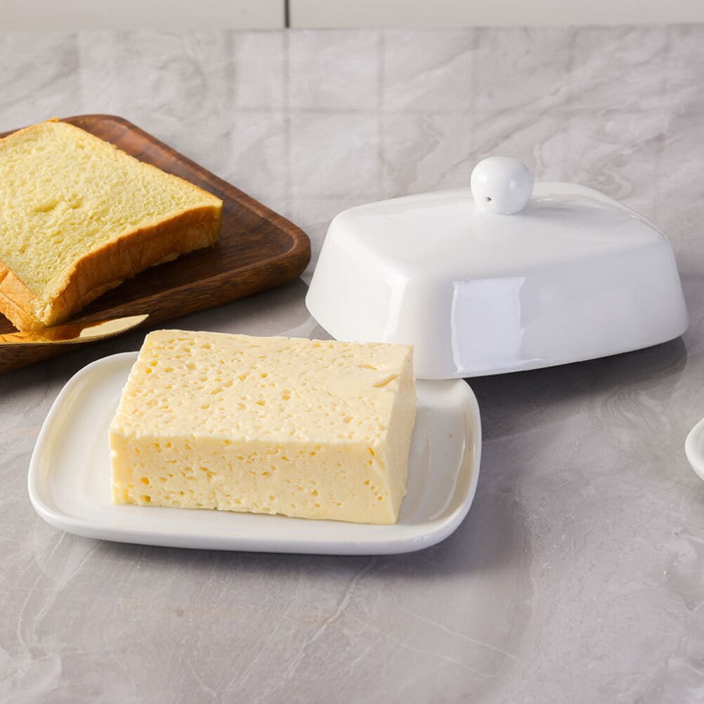 Ceramic Butter Box with Lid Butter Plate with Lid ... – Grandado