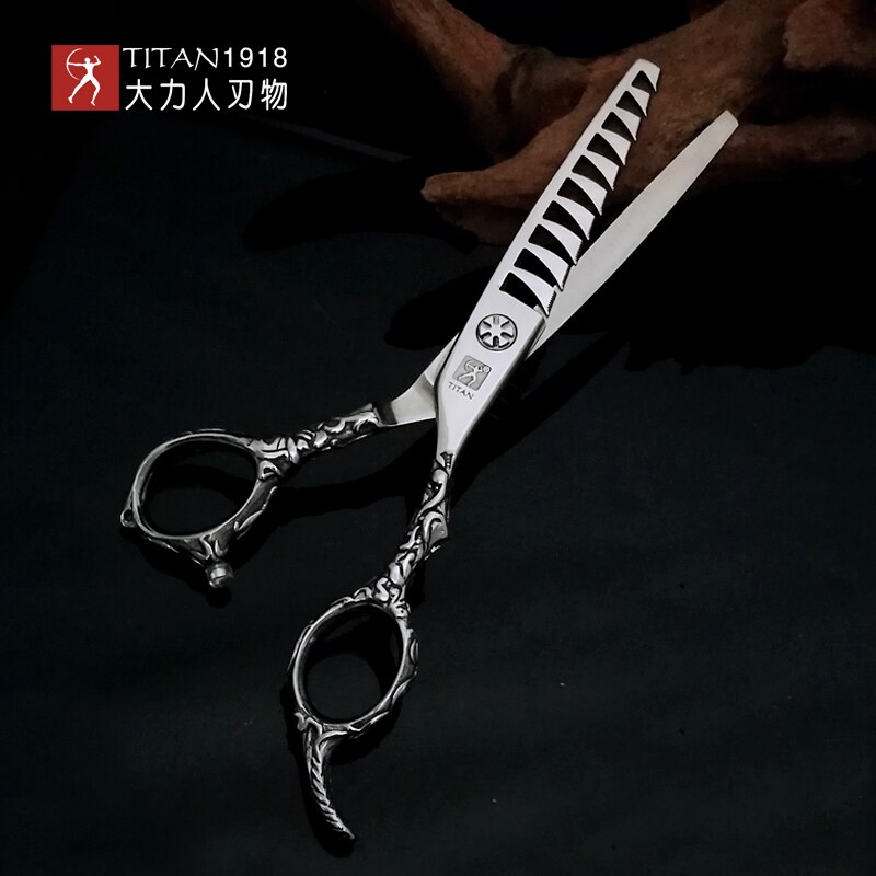 Titan 6 inch hair scissors salon barber thinning s... – Grandado